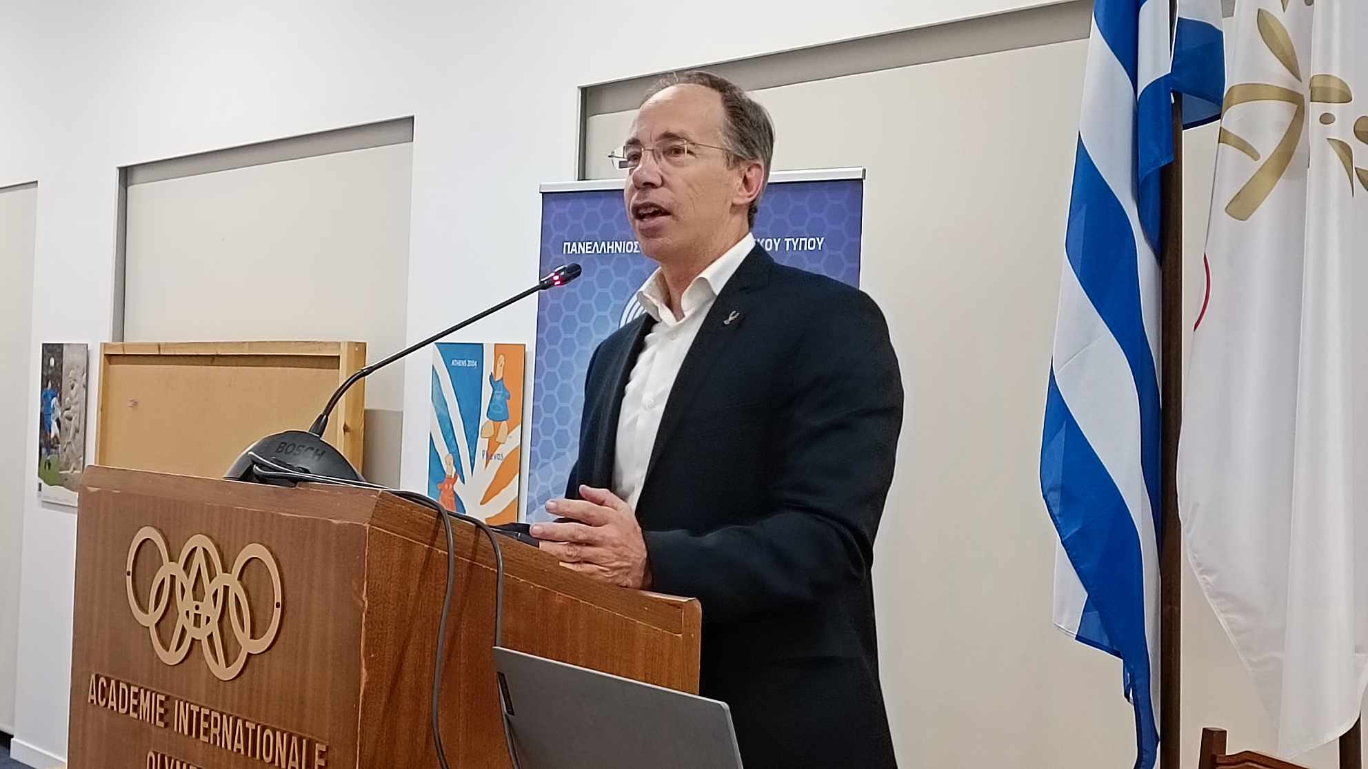 Ο χαιρετισμός του γγ Αθλητισμού Γιώργου Μαυρωτά στην Ολυμπία - ΠΣΑΤ ...
